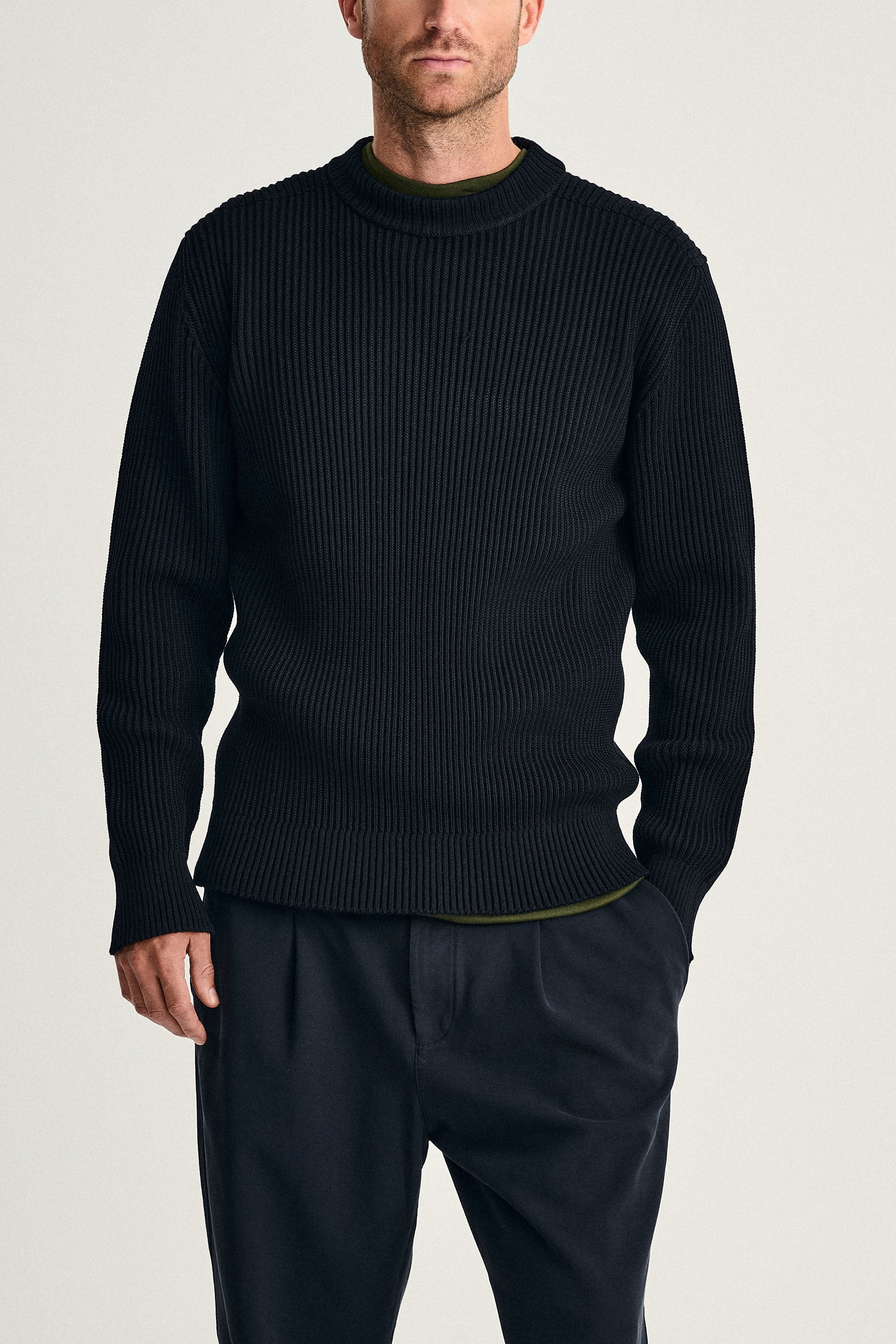 FENDER crew neck | rund hals i navy blue (f) | S. N. S. HERNING – S. N ...