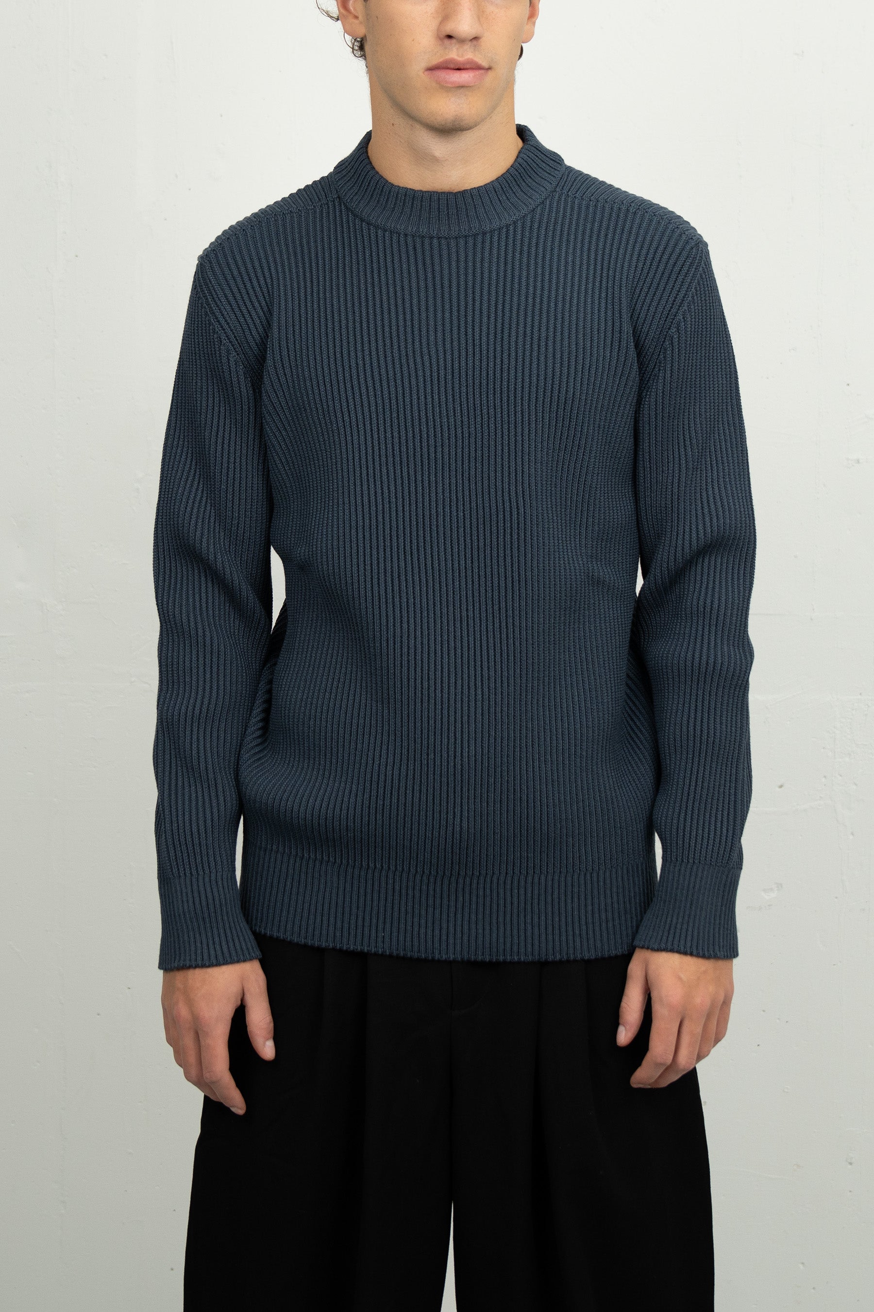 FENDER crew neck | rund hals i shadow blue (f) | S. N. S. HERNING – S ...